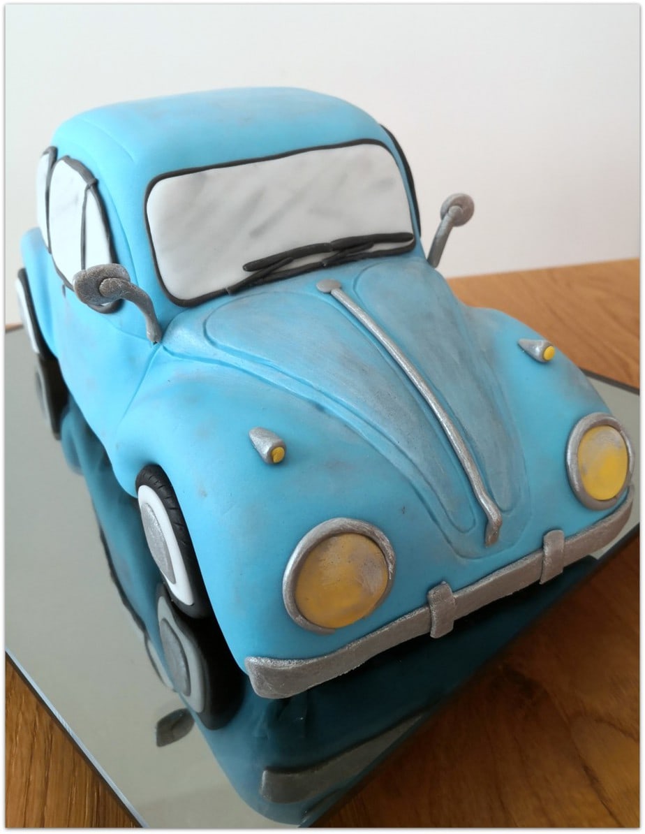 Wir rasen in den Frühling - VW Käfer Torte - Cupcake Hexerl
